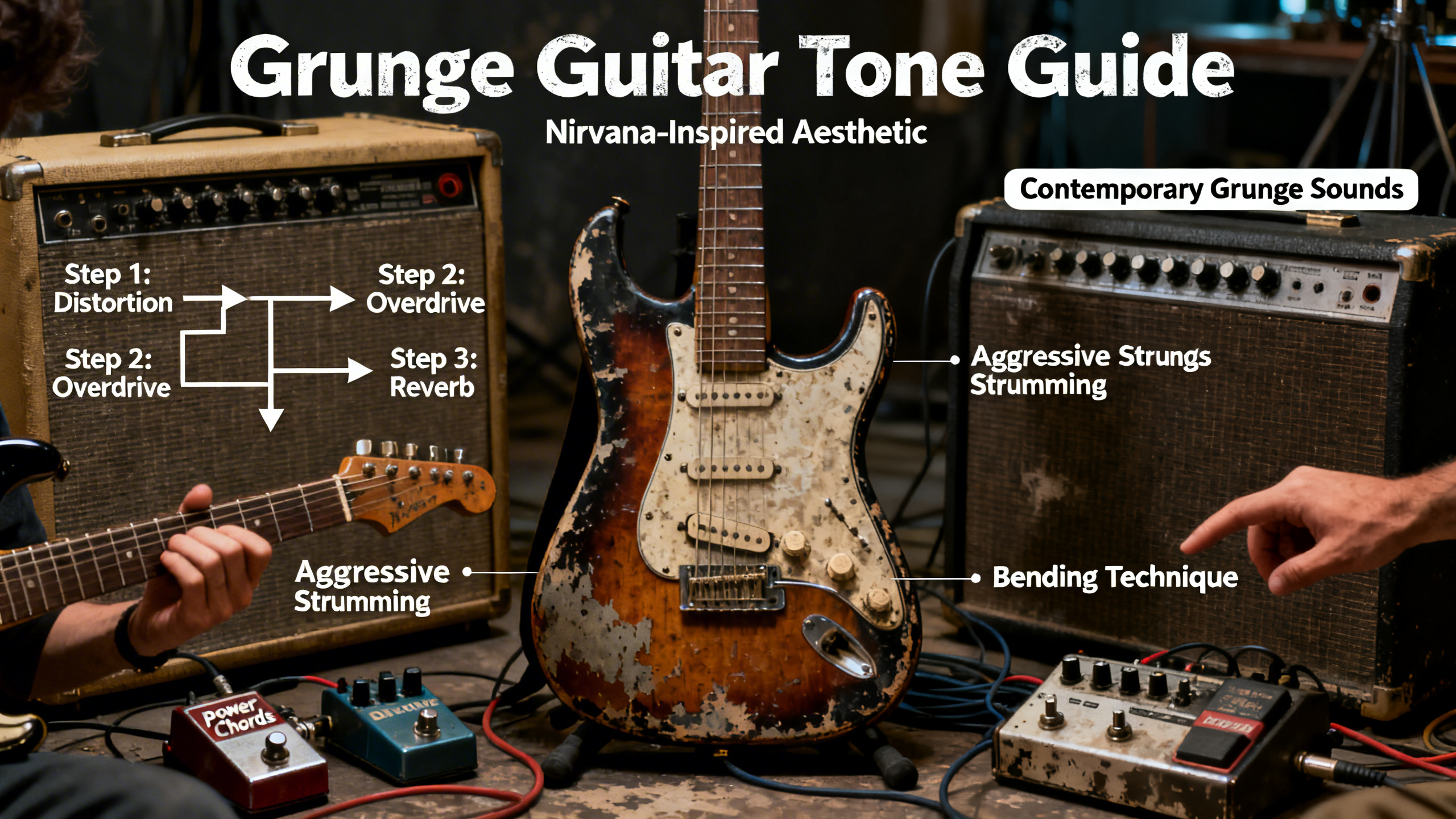 How to Create a Grunge-Inspired Guitar Tone on an Electric Guitar – ClefArc